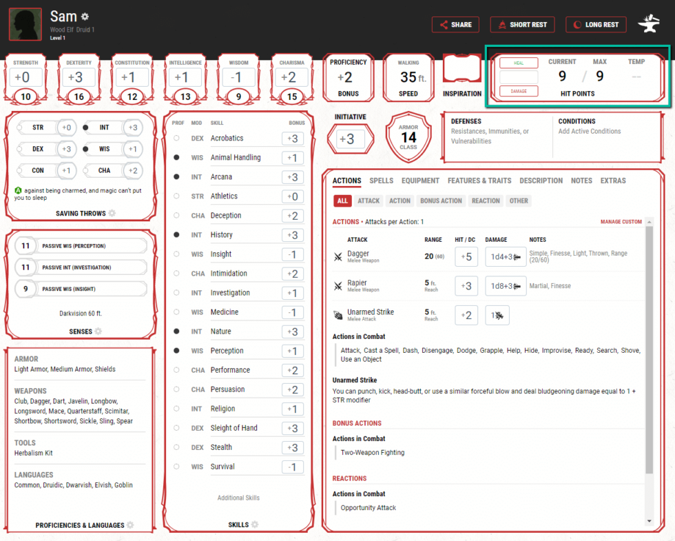D&D Beyond Character Sheets - D&D Newbie Sessions